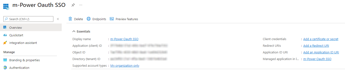 Adding Sso Via Oauth2 To M Power Applications M Power Documentation
