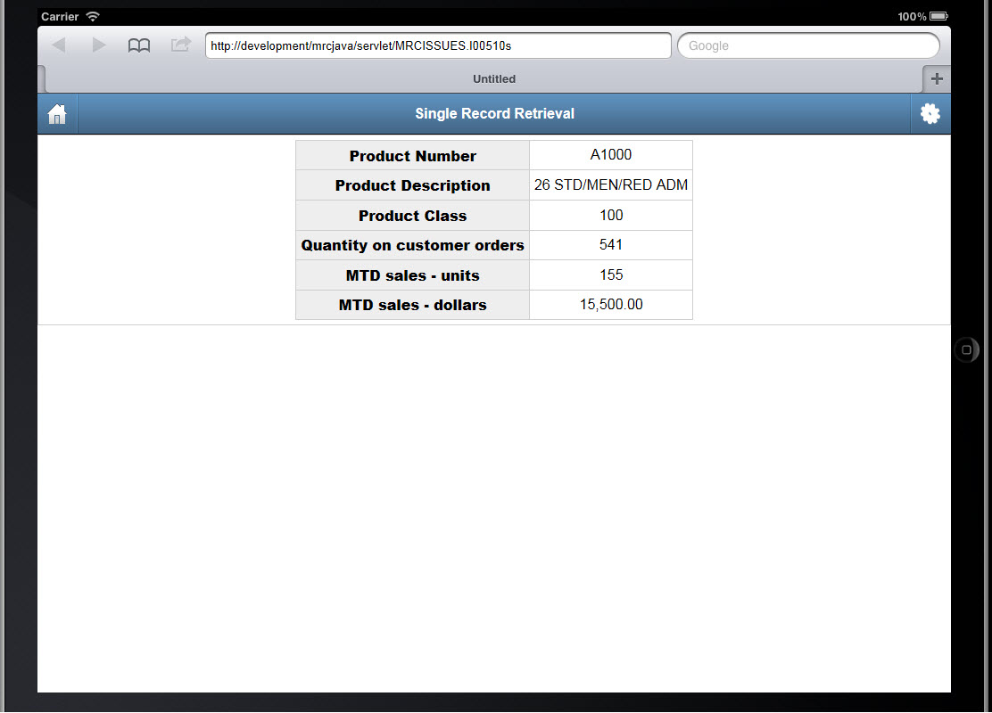 Single Record Retrieval Template – m-Power Documentation