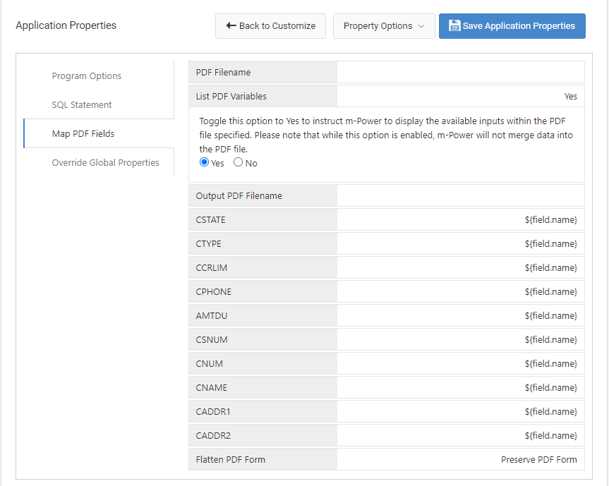 Merge Data To PDF M Power Documentation